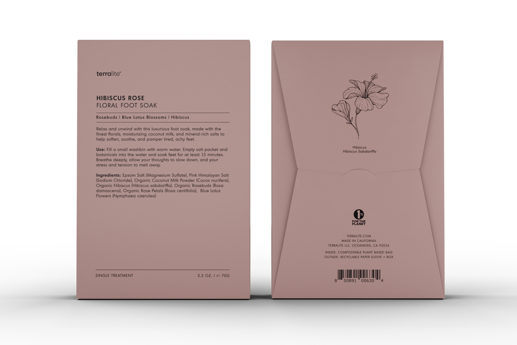 Hibiscus Rose Floral Foot Soak (Single Treatment) – Terralite